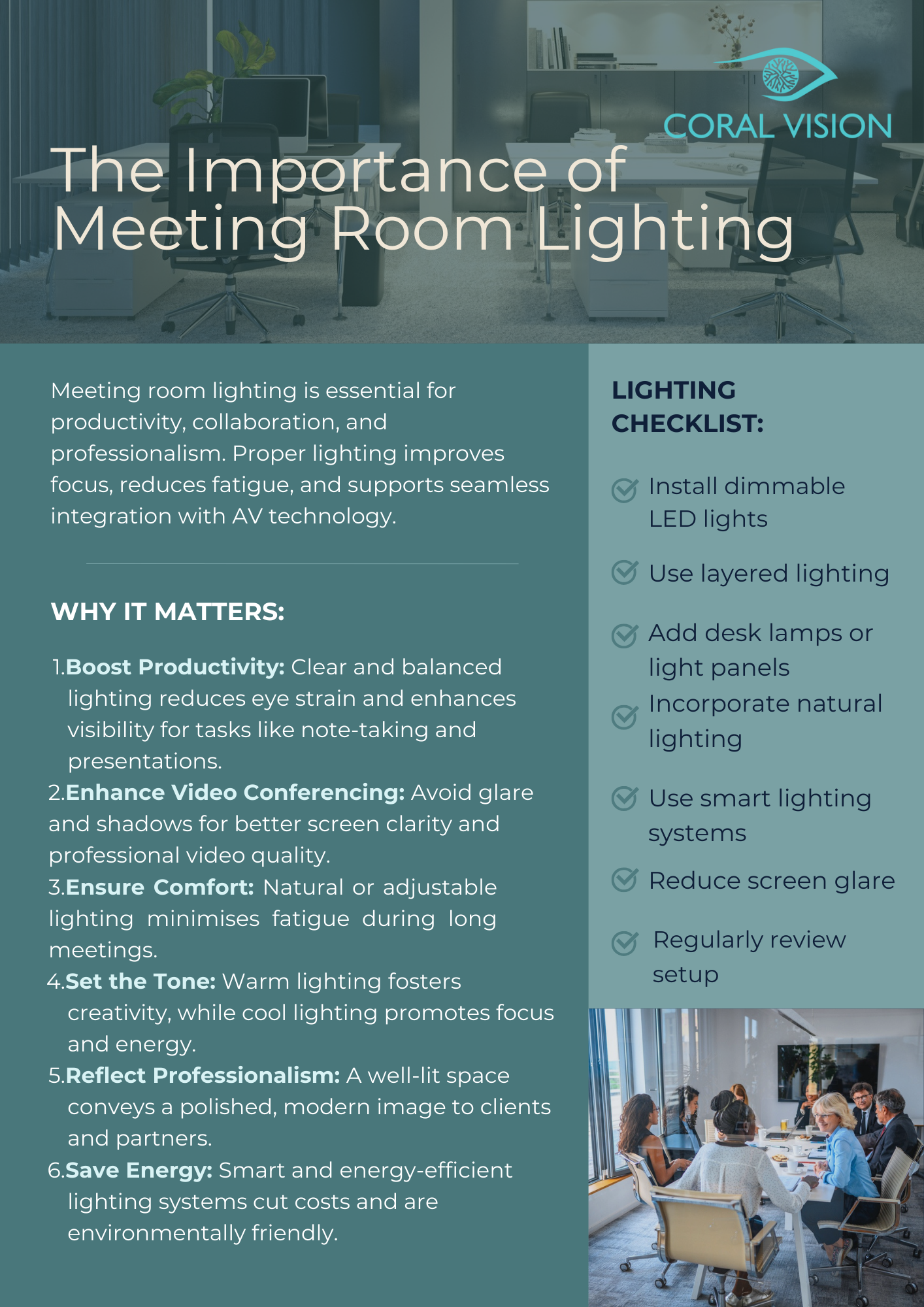 The Game-Changing Role of Lighting in Meeting - Coral Vision